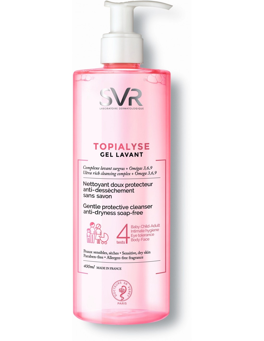 SVR Topialyse Gel Lavant 400ml